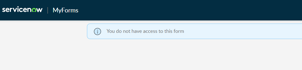 Creating forms using MyForms - ServiceNow Community